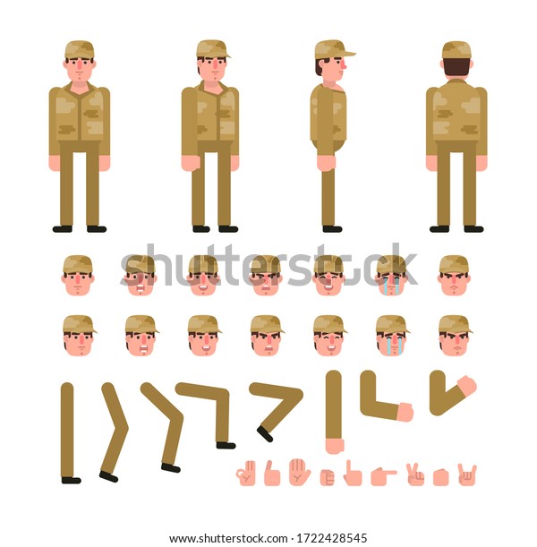 Soldier Character Creation Kit Create Your Stock Vector (Royalty Free ...