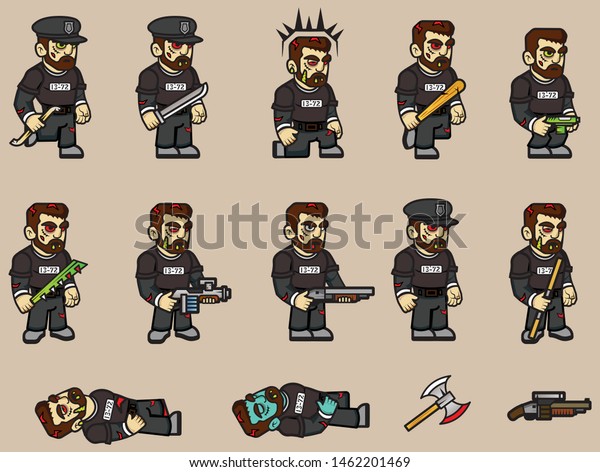 Soldier Game Character Creating Shooter Action Stock Vector (Royalty ...