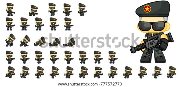 Soldier Game Character Creating Shooter Action: vetor stock (livre de ...