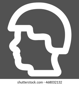 Soldier Head Vector Icon Style Contour Stock Vector (Royalty Free ...