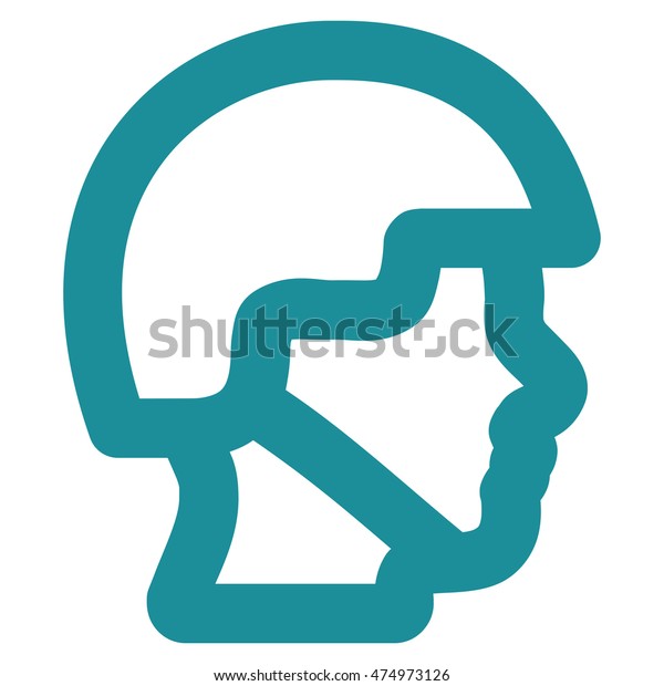 Soldier Head Vector Icon Style Outline Stock Vector (Royalty Free ...