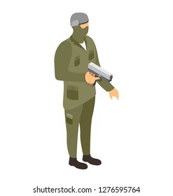 Soldier Isometric Vector Icon Stock Vector (Royalty Free) 1276595764 ...