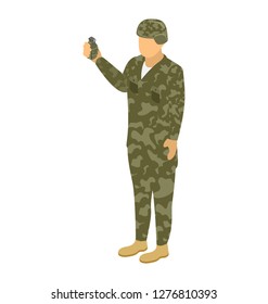 Soldier Isometric Vector Icon Stock Vector (Royalty Free) 1276810393 ...