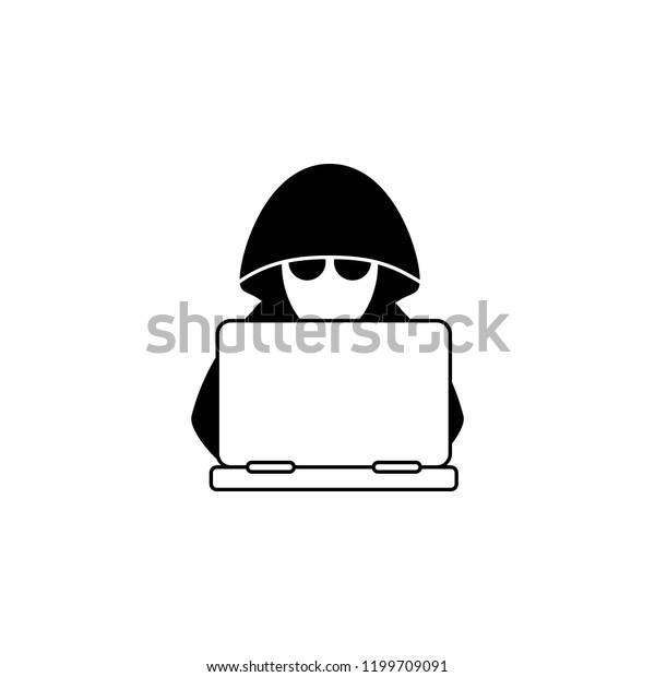 Soldier Laptop Icon Element War Piece Stock Vector (Royalty Free ...