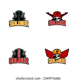 Soldier Logo Design Stock Vector (Royalty Free) 1349976686 | Shutterstock