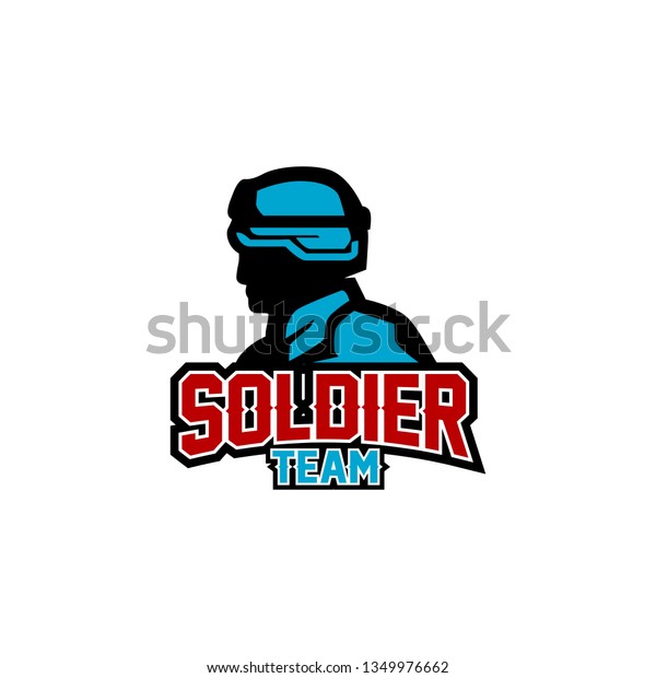 Soldier Logo Design Stock Vector (Royalty Free) 1349976662