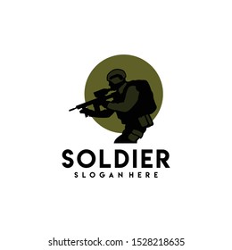 Soldier Logo Design Vector Badge Icon Stock Vector (Royalty Free ...