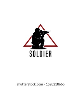 Soldier Logo Design Vector Badge Icon Stock Vector (Royalty Free ...