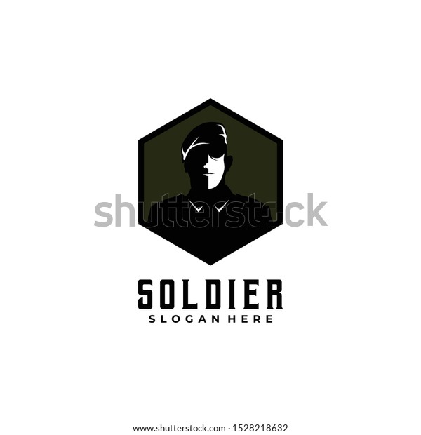 Soldier Logo Design Vector Badge Icon Stock Vector (Royalty Free ...