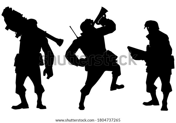 Soldier Vector Black Stylevector Illustration Stock Vector (Royalty ...