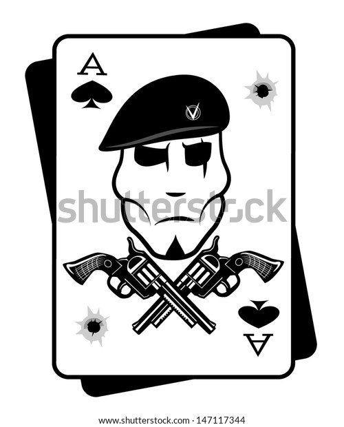 Soldiers Gun Playing Cards Stock Vector (Royalty Free) 147117344 ...