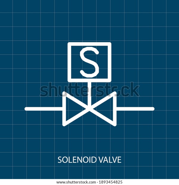 Solenoid Valve Vector Symbol Pumping System Stock Vector (Royalty Free ...