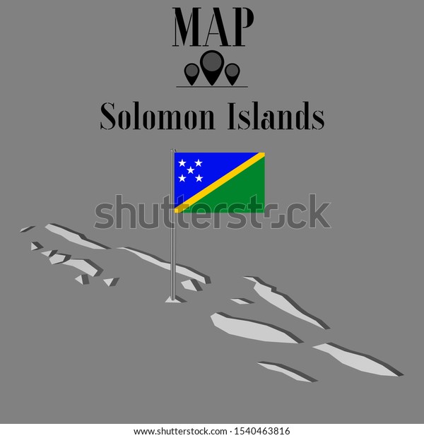 Solomon Islands Outline World Map Silhouette: เวกเตอร์สต็อก (ปลอดค่า ...