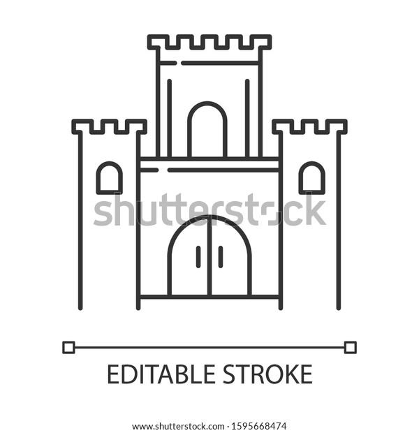 Solomon Temple Bible Story Linear Icon Stock Vector (Royalty Free ...