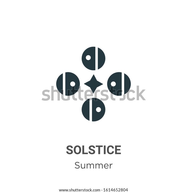Solstice Glyph Icon Vector On White Stock Vector (Royalty Free ...