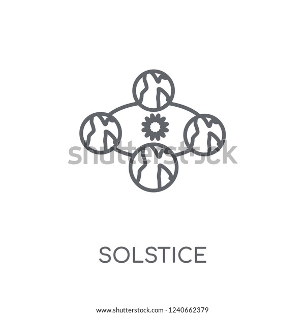 Solstice Linear Icon Modern Outline Solstice Stock Vector (Royalty Free ...
