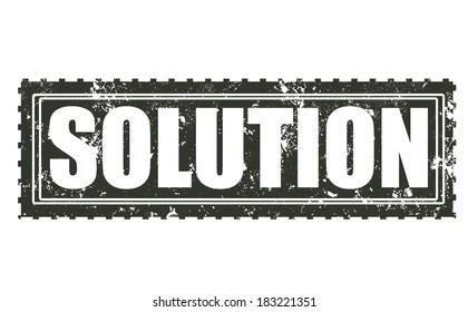Solution Grunge Stamp On Vector Illustration Stock Vector (Royalty Free ...