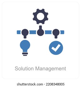 Solution Management Business Icon Concept Stock Vector (Royalty Free ...