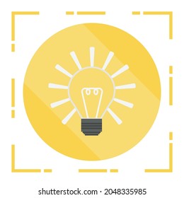 Solution Symbol Lamp Icon Idea Flat Stock Vector (Royalty Free ...
