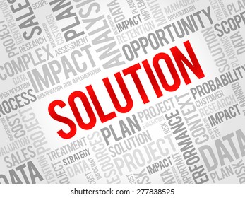 Solution Word Cloud Business Concept Stock Vector (Royalty Free) 277838525 | Shutterstock