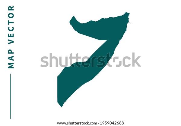 Somalia Map Vector Green Color On Stock Vector (Royalty Free ...