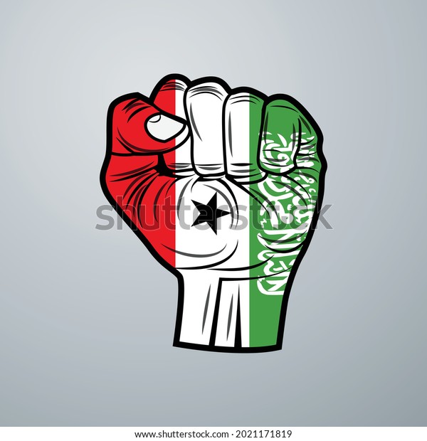 Somaliland Flag Hand Design Isolated On Stock Vector (Royalty Free ...