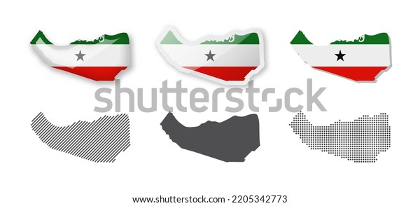 Somaliland Maps Collection Six Maps Different Stock Vector (Royalty ...