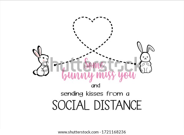 Some Bunny Miss You Rabbit Hug Stock Vector (Royalty Free) 1721168236