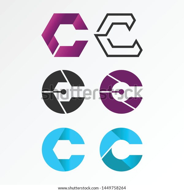 Some designs from letter C with different variations. Can be used as a ...