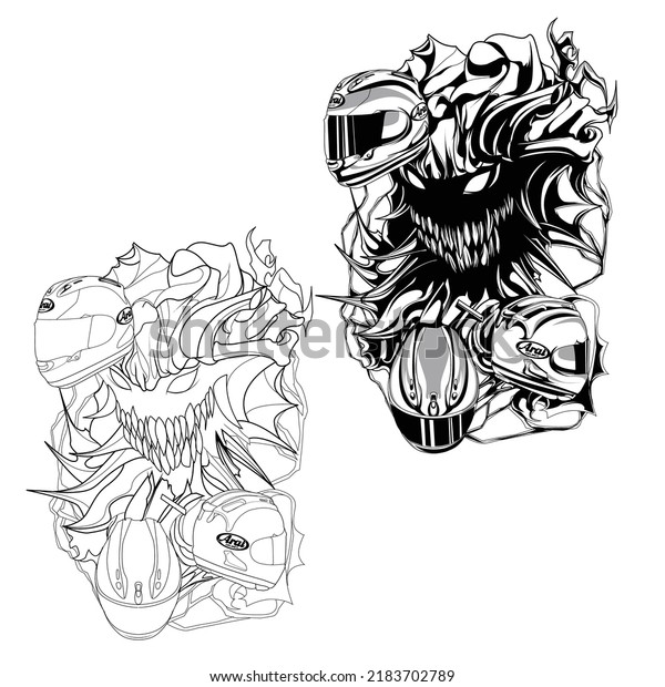 Some Illustrations That Only Use Line Stock Vector (Royalty Free ...