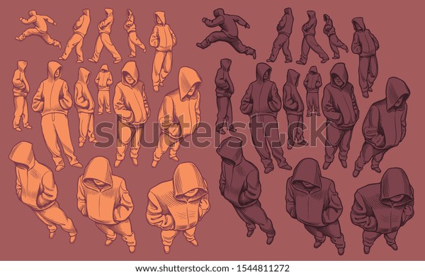 Some People Design Set Hand Drawn Stock Vector (Royalty Free ...
