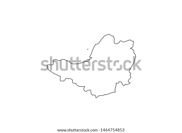 Somerset County Outline Map England Region Stock Vector (Royalty Free ...