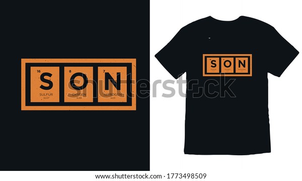 Son Text Periodic Table Mendeleev Elements Stock Vector (Royalty Free ...