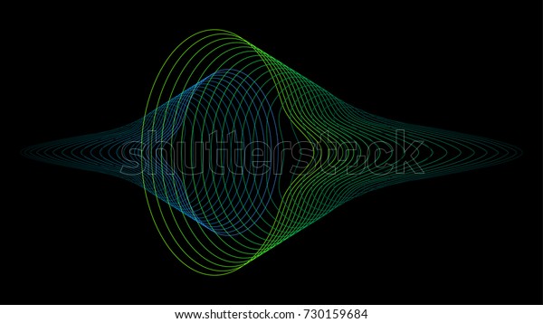 Sonar Wave Abstract Background Stock Vector (Royalty Free) 730159684