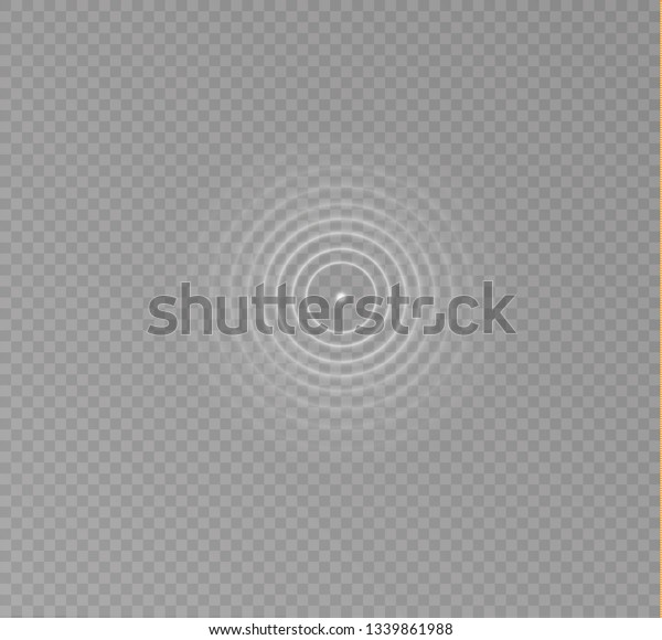 Sonar Waves Isolated On Transparent Background Stock Vector (Royalty ...