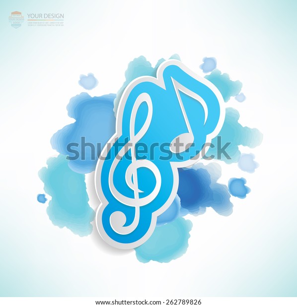 Song Designwater Colour Designclean Vector Stock Vector (Royalty Free ...