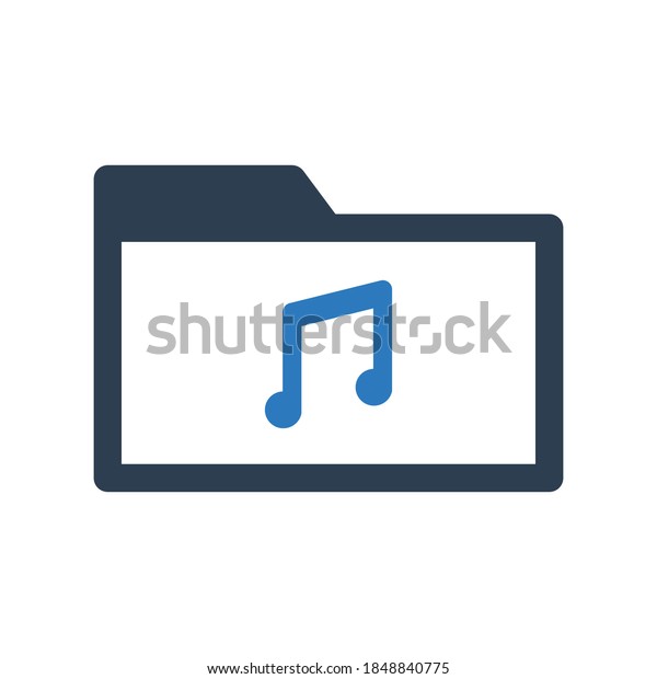 Song Folder Icon Music Document Icon Stock Vector (Royalty Free ...