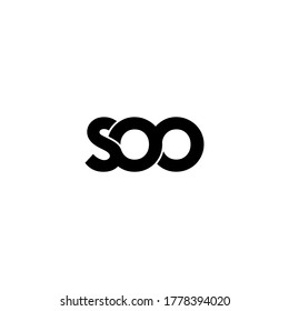 Vektor Stok Soo Letter Original Monogram Logo Design (Tanpa Royalti ...