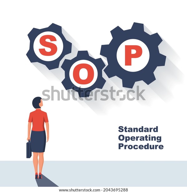 Sop Concept Standard Operating Procedure Stepbystep Stock Vector ...