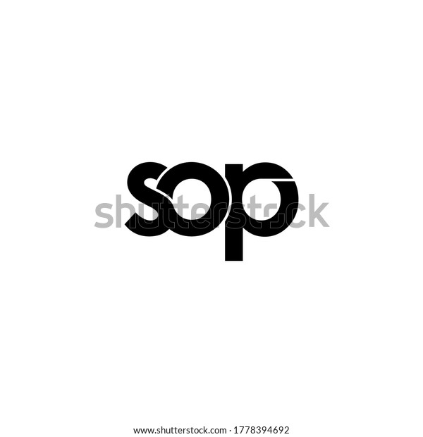 Sop Letter Original Monogram Logo Design: เวกเตอร์สต็อก (ปลอดค่า ...