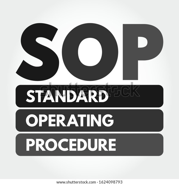 Sop Standard Operating Procedure Acronym Business Stock Vector (Royalty ...
