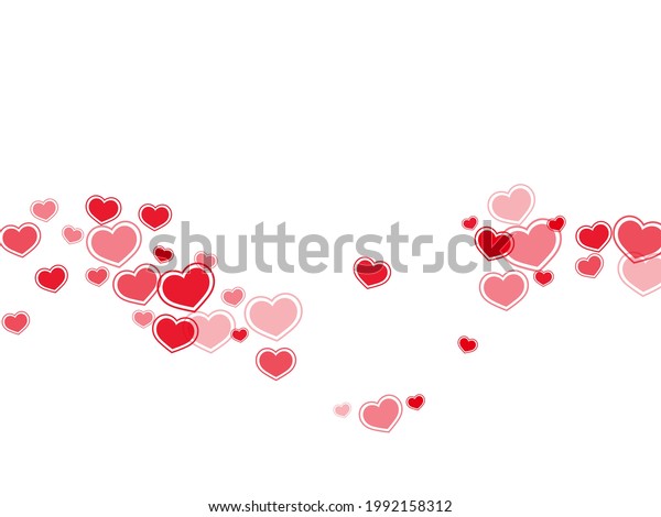 Sophisticated Scattered Hearts Falling Vector Illustration Stock Vector ...