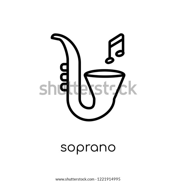 Soprano Icon Trendy Modern Flat Linear Stock Vector (Royalty Free ...