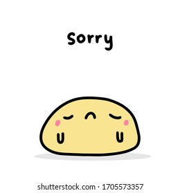 Sorry Hand Drawn Vector Illustration Cartoon Stock Vector (Royalty Free ...