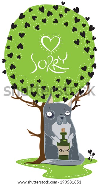 Sorry Hand Lettering Calligraphy Shape Upper Stock Vector (Royalty Free ...