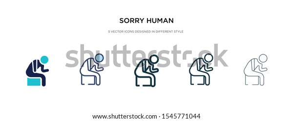 Sorry Human Icon Different Style Vector Stock Vector (Royalty Free ...