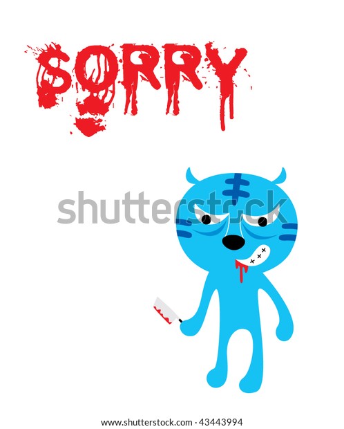 Sorry Kitten Card Stock Vector (Royalty Free) 43443994 | Shutterstock