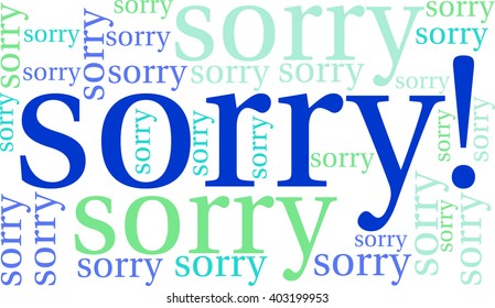 Sorry Word Cloud On White Background Stock Vector (Royalty Free ...