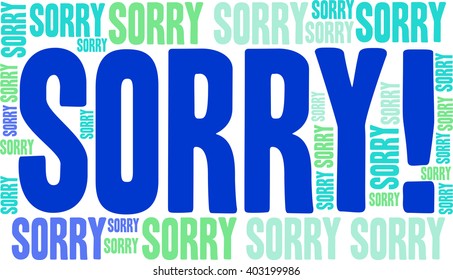 Sorry Word Cloud On White Background Stock Vector (Royalty Free ...