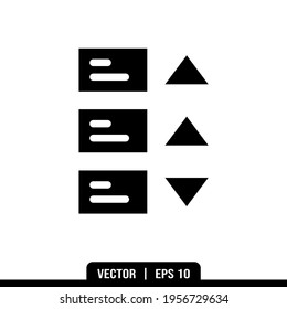 Sort Icons Vector Collection Illustration Logo Stock Vector (Royalty ...